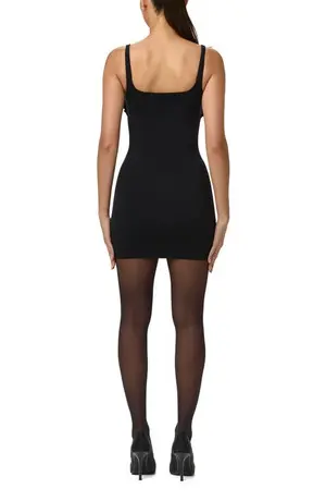 Naked Wardrobe Rose Mini Dress - Black