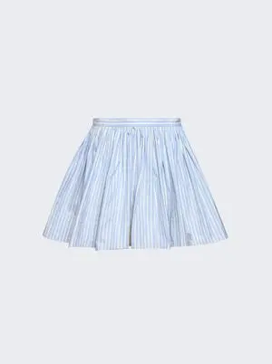 Rabanne Pleated Striped Mini Skirt - Blue
