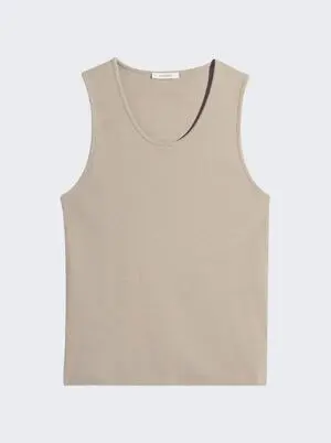 LEMAIRE Rib Tank Top Sage - Beige