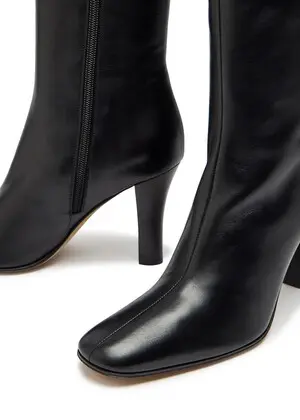 THE ROW Mona 80 Leather Mid-calf Boots