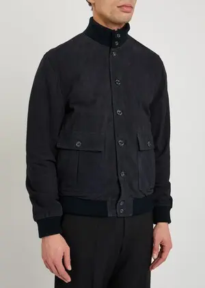 VALSTAR Ino Suede Jacket - Dark Blue