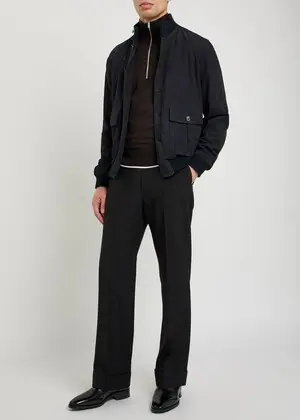 VALSTAR Ino Suede Jacket - Dark Blue