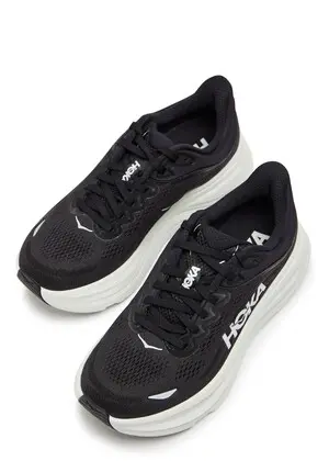 HOKA® Bondi 9 Mesh-knit Sneakers - Black