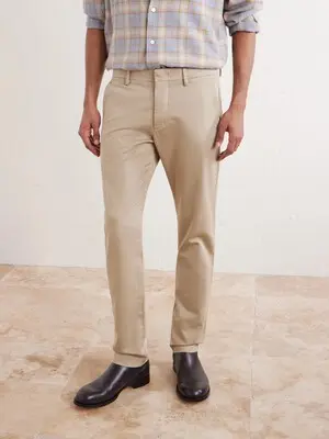 Nn07 Theo 1420 Tapered Organic Cotton-blend Twill Chinos - Neutrals