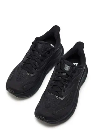 HOKA® Clifton 10 Mesh-knit Sneakers - Black