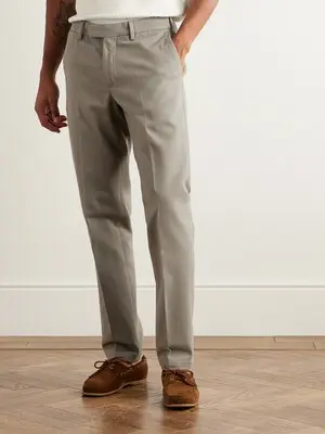 Thom Sweeney Straight-leg Cotton-twill Trousers