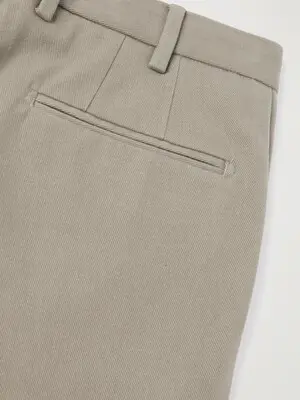 Thom Sweeney Straight-leg Cotton-twill Trousers