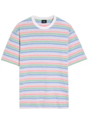 Paul Smith Striped Stretch-cotton T-shirt - Multicoloured 1