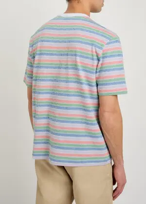 Paul Smith Striped Stretch-cotton T-shirt - Multicoloured 1
