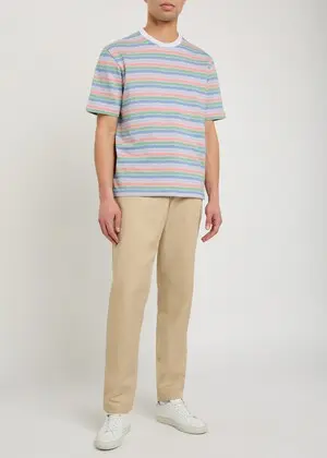 Paul Smith Striped Stretch-cotton T-shirt - Multicoloured 1