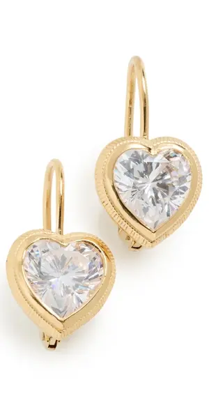HART Bezel Heart Earrings