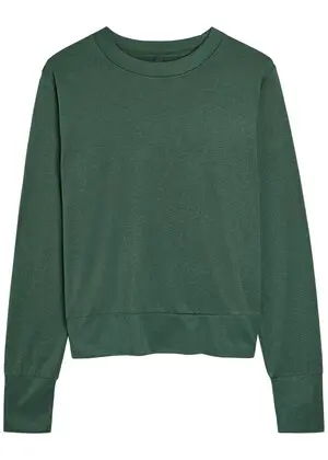 Vuori Daydream Crew-neck Stretch-jersey Top - Green