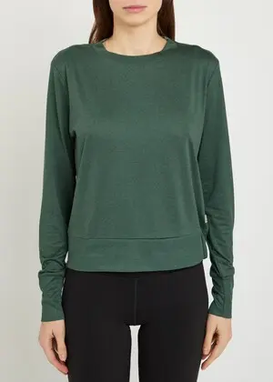 Vuori Daydream Crew-neck Stretch-jersey Top - Green