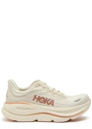 HOKA® Bondi 9 Mesh-Knit Sneakers Cream