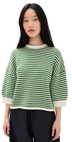 Secular Striped Wool And Cashmere Knit Sweater