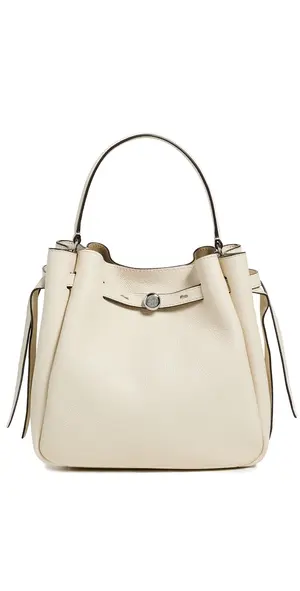 Tory Burch Romy Bucket Bag - Light Cream