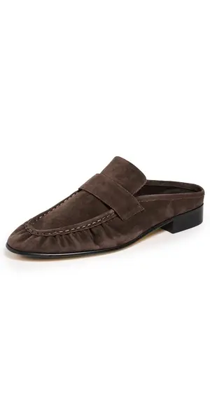 TONY BIANCO Glacier Loafer Mules - Espresso Suede