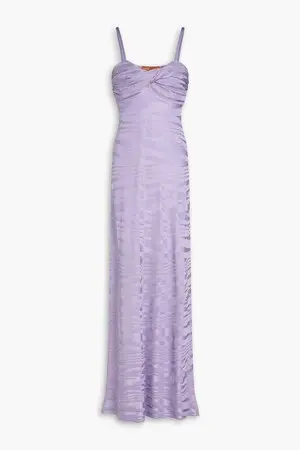 Missoni Metallic Crochet-knit Maxi Dress - Lavender