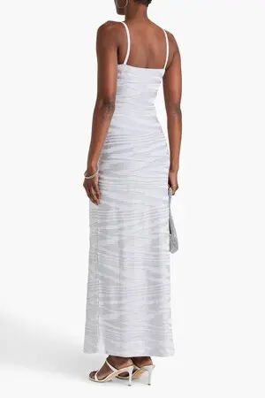 Missoni Metallic Crochet-knit Maxi Dress - Light Gray