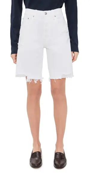 Madewell The Essex Long Baggy Shorts - Tile White