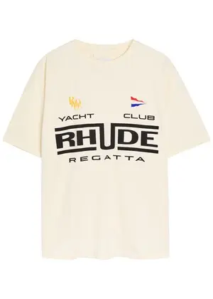 Rhude Regatta Printed Cotton T-shirt