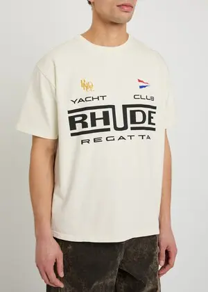 Rhude Regatta Printed Cotton T-shirt