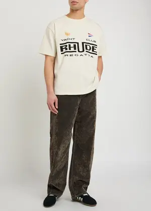 Rhude Regatta Printed Cotton T-shirt