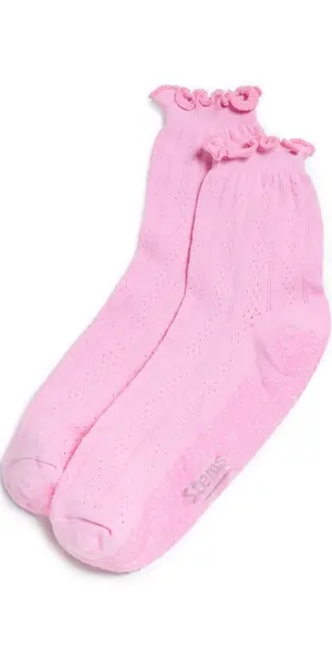 STEMS Pointelle Grip Socks - Blush