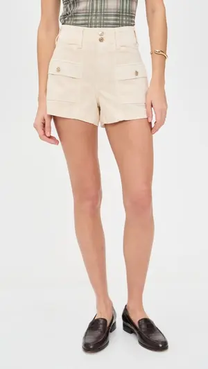 Paige Olivia Cargo Shorts - Quartz Sand