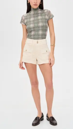 Paige Olivia Cargo Shorts - Quartz Sand