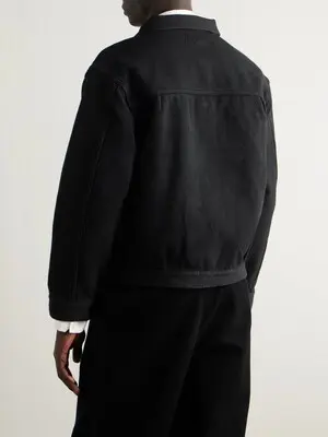 Blue Blue Japan Pleated Textured-cotton Trucker Jacket