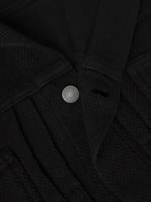 Blue Blue Japan Pleated Textured-cotton Trucker Jacket