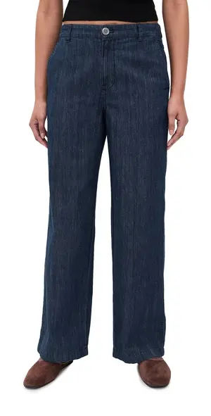 Madewell The Zoe Relaxed Straight Denim Pants - Light Rinse