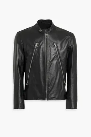 MAISON MARGIELA Leather Biker Jacket - Black