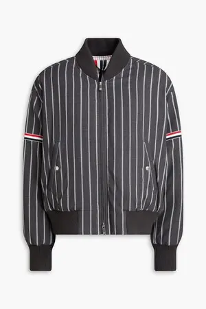 Thom Browne Striped Wool Down Bomber Jacket