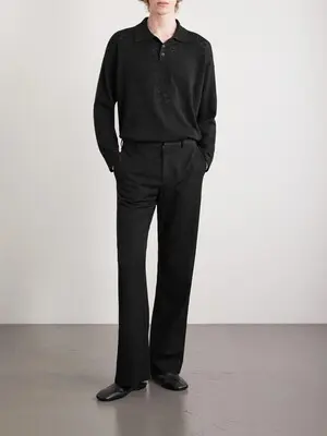 BODE Anisette Pointelle-knit Cotton Polo Shirt