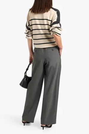 Brunello Cucinelli Wool-blend Wide-leg Pants