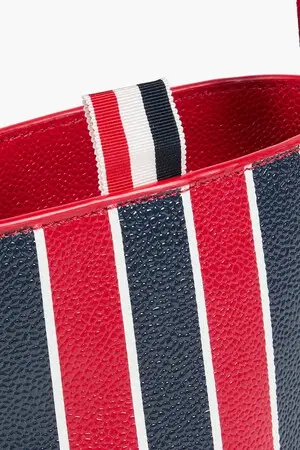 Thom Browne Striped Pebbled-leather Crossbody Bag