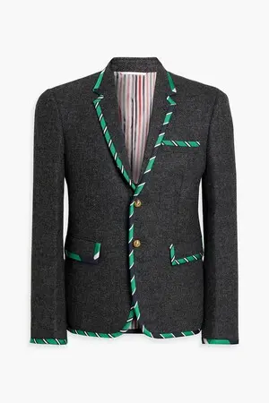 Thom Browne Striped Wool Blazer - Dark Gray