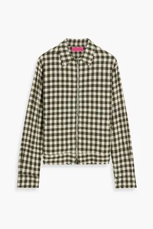 THE ELDER STATESMAN Gingham Cashmere Jacket