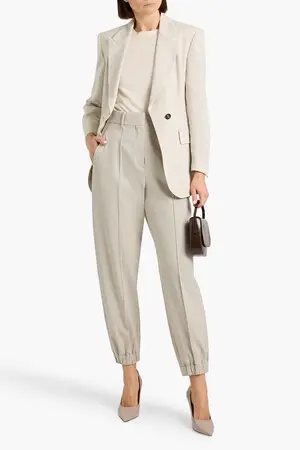Brunello Cucinelli Metallic Linen-blend Blazer