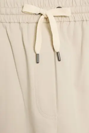 Brunello Cucinelli Cotton-blend Jersey Track Pants - Ecru