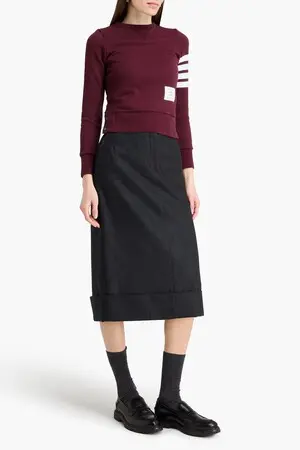 Thom Browne Wool-flannel Midi Skirt