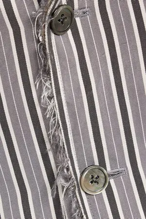 Thom Browne Frayed Striped Silk And Cottonblend Faille Blazer