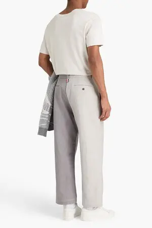 Thom Browne Two-tone Cotton-gabardine Trousers