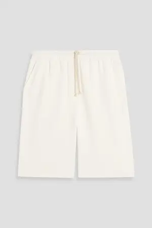 THE ELDER STATESMAN Cotton And Cashmereblend Jersey Drawstring Shorts - Off-white