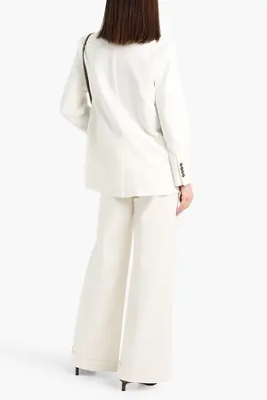 Brunello Cucinelli Cotton And Linen-blend Twill Blazer - Ecru