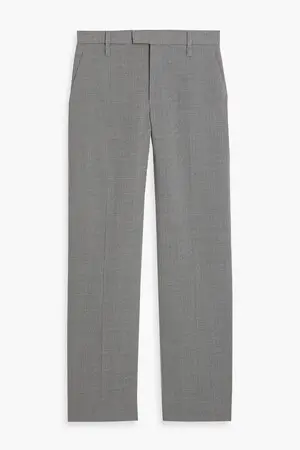 Brunello Cucinelli Grain De Poudre Wool Straight-leg Pants