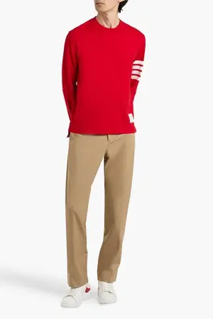 Thom Browne Striped Cottonjersey Tshirt - Red