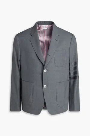 Thom Browne Striped Wool Blazer - Dark Gray